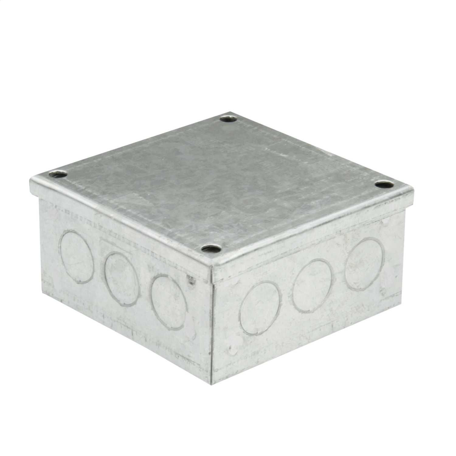 Electrical Supplier. 100mm x 100mm x 50mm Galvanised Adaptable Box with ...