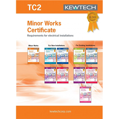 Electrical Supplier. TC2 Minor Works Certificate
