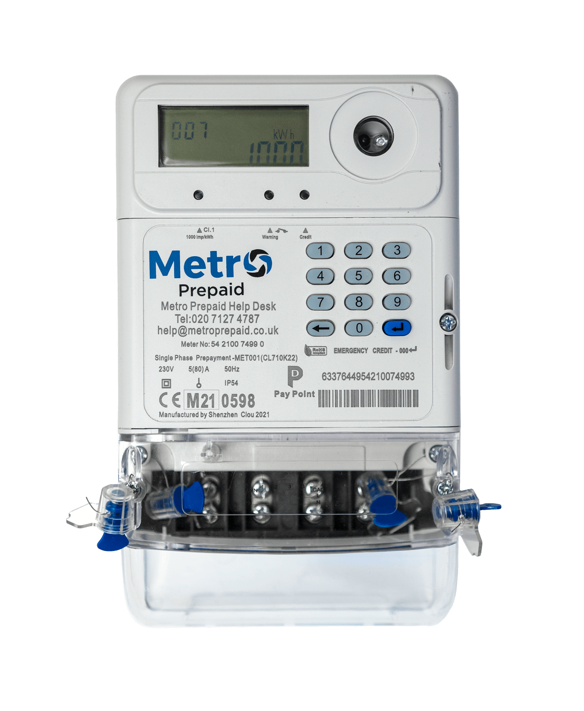 Electrical Supplier. Metro Prepayment Meter - Single Phase