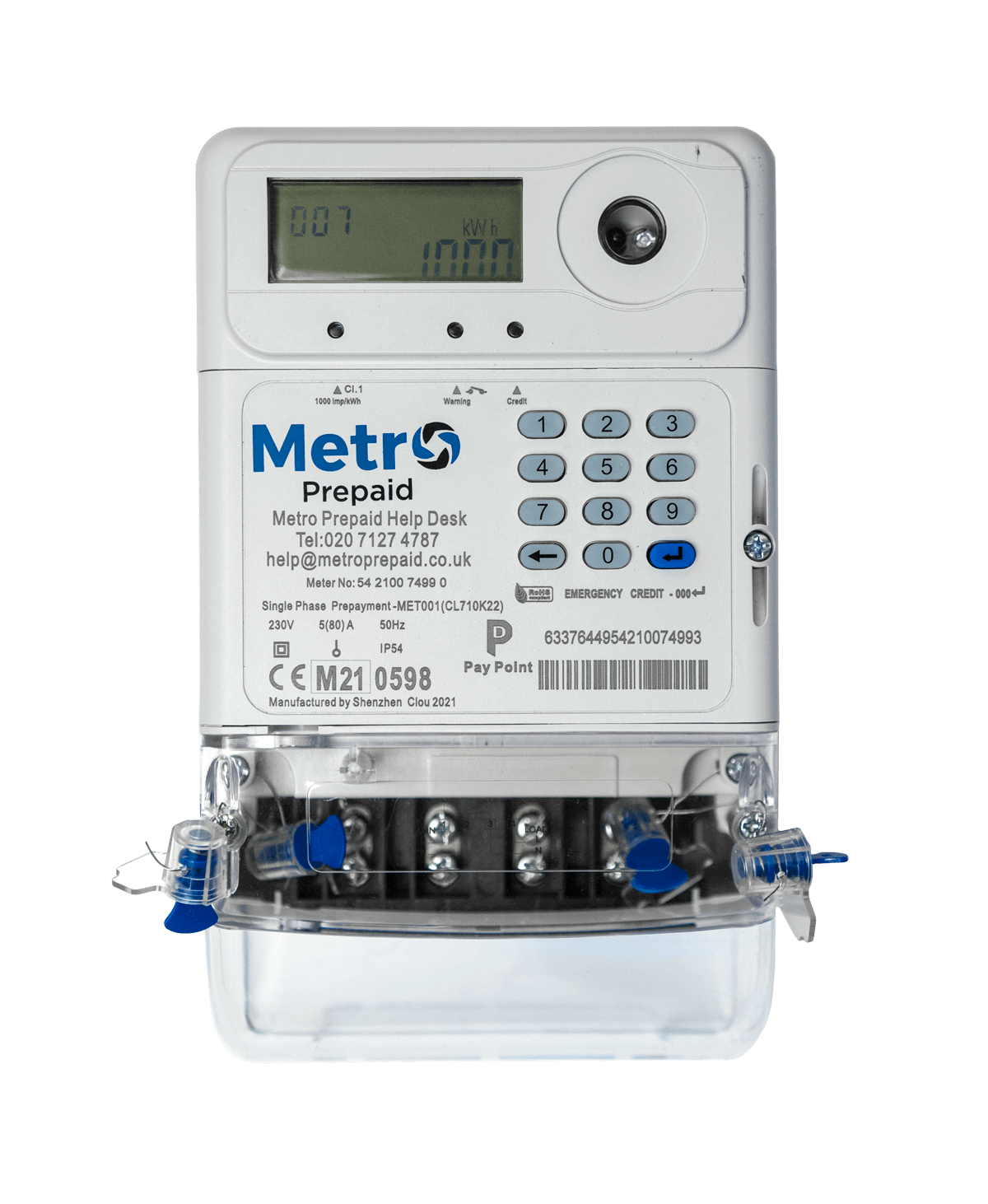 Electrical Supplier. Metro Prepayment Meter - Single Phase