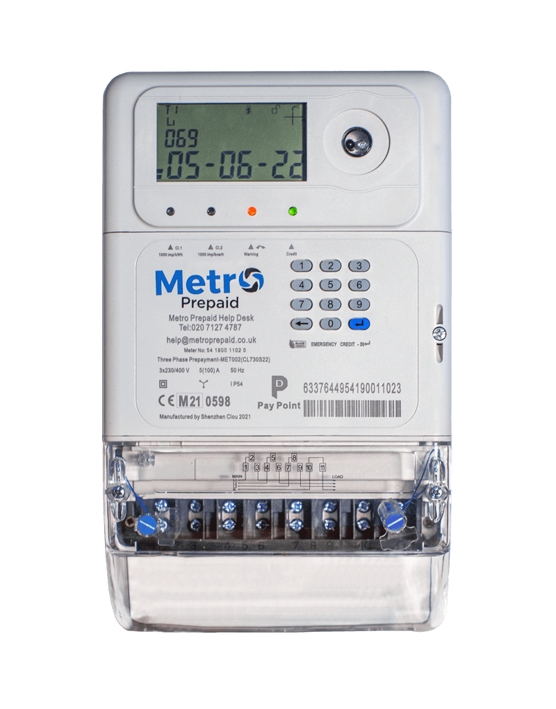 Electrical Supplier. Metro Prepayment Meter - Three Phase